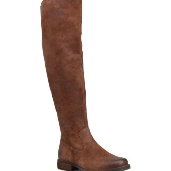 Born | Shoes | Born Britton Over The Knee Leather Boot In Rust ...